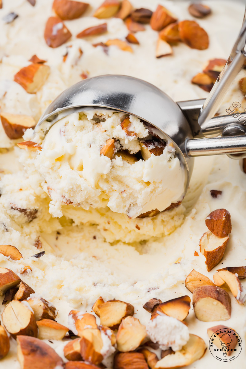 Toasted Almond Ice Cream - Ice Cream From Scratch