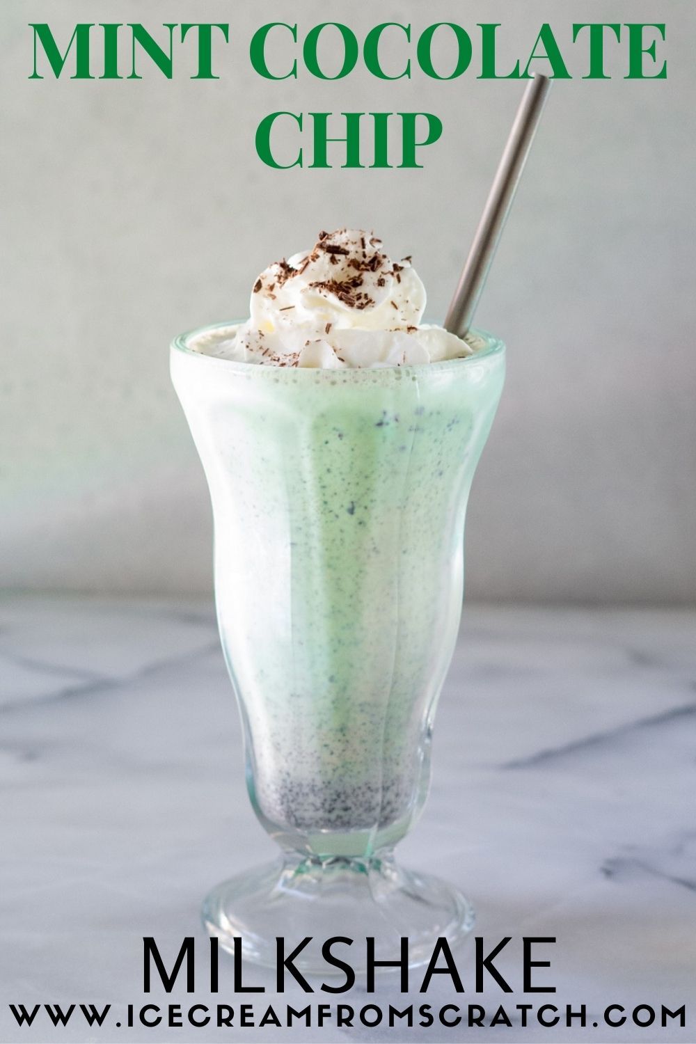 Mint Chocolate Chip Milkshake - Ice Cream From Scratch