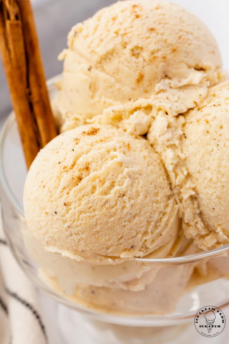 Eggnog Ice Cream - Ice Cream From Scratch