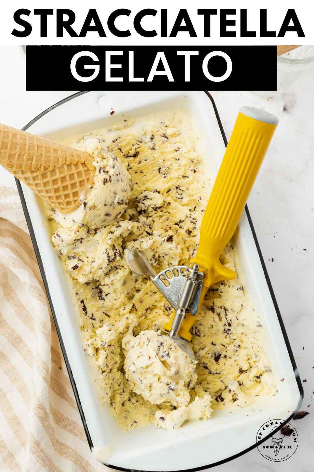 Stracciatella Gelato - Ice Cream From Scratch