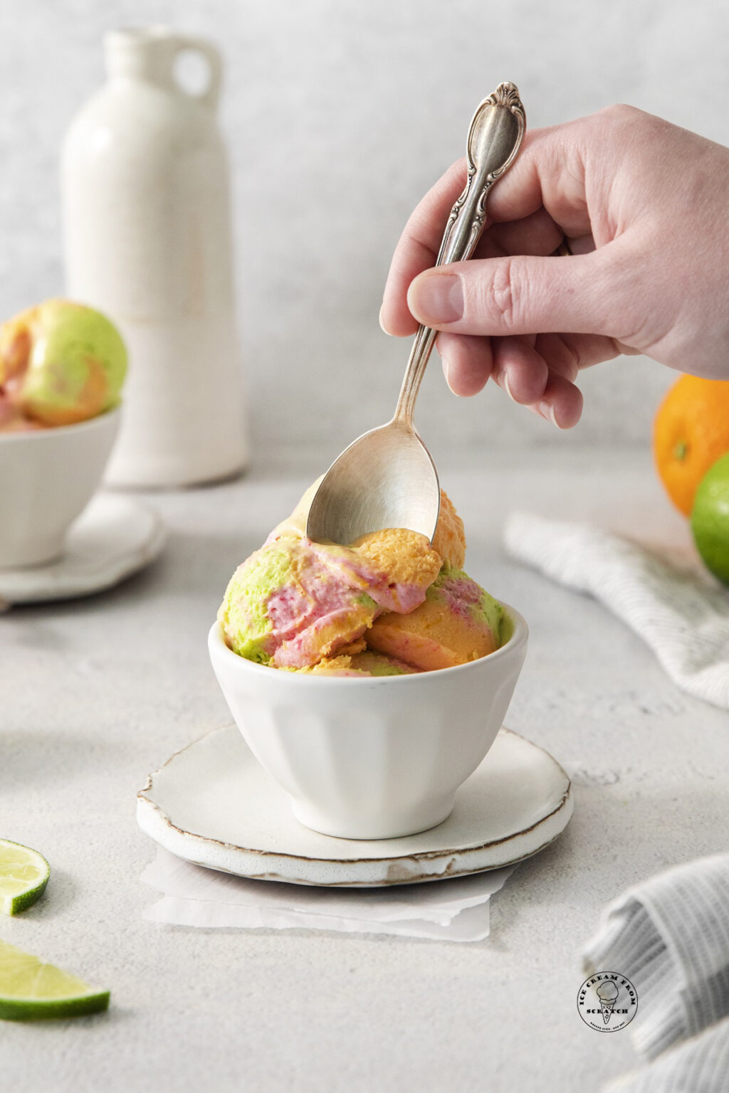 Easy Rainbow Sherbet Recipe - Ice Cream From Scratch