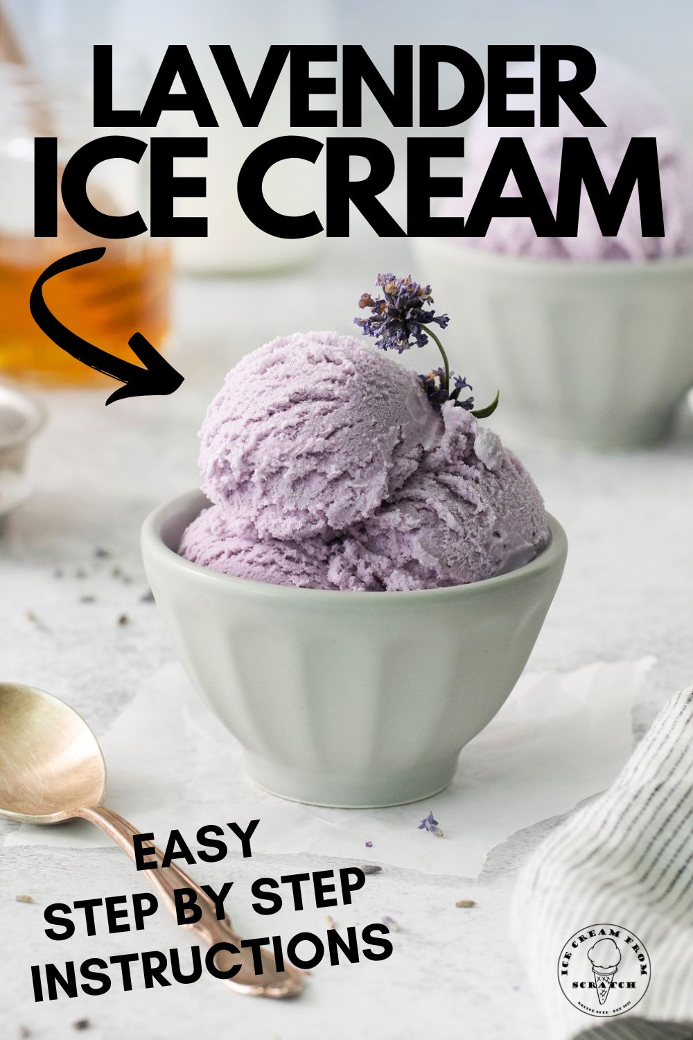 Easy Honey Lavender Ice Cream Recipe - Ice Cream From Scratch
