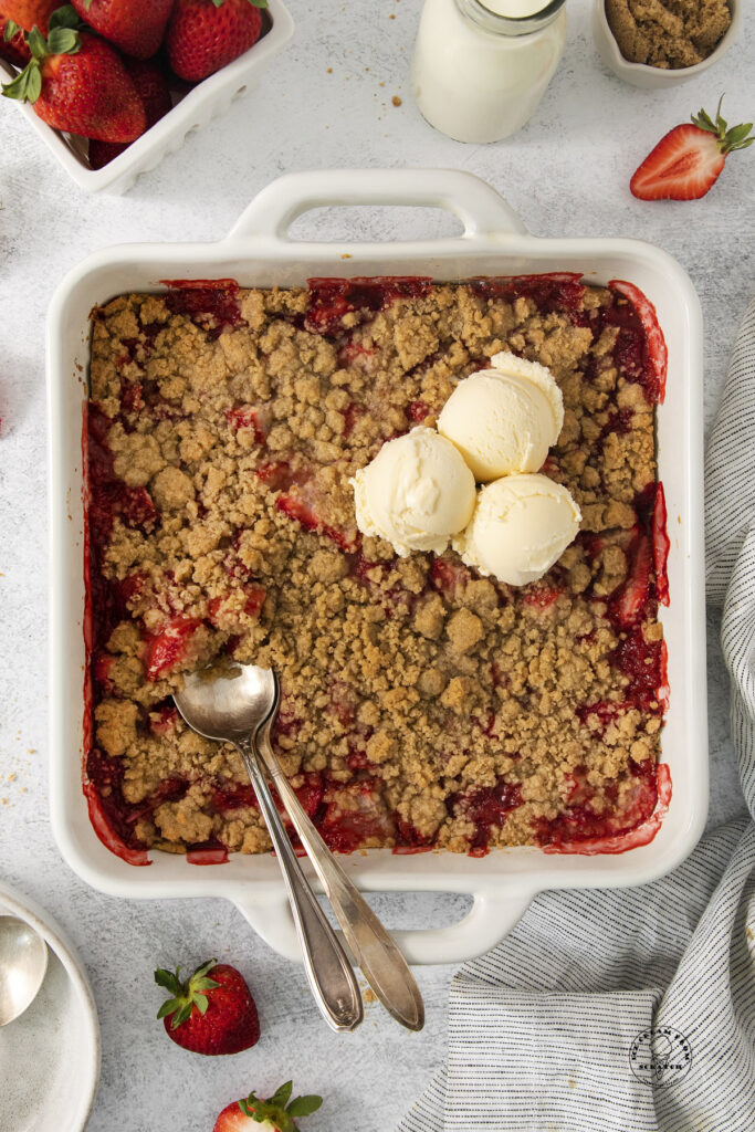 Easy Strawberry Crumble Recipe - Ice Cream From Scratch