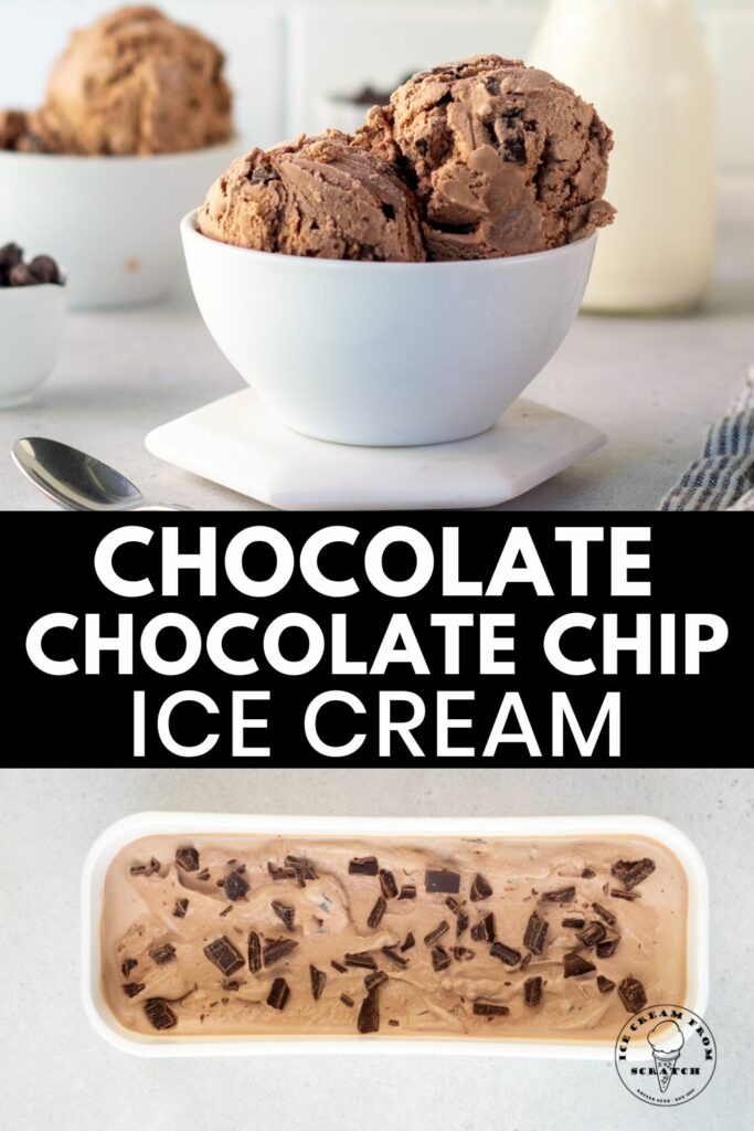 Easy Chocolate Chocolate Chip Ice Cream Recipe - Ice Cream From Scratch